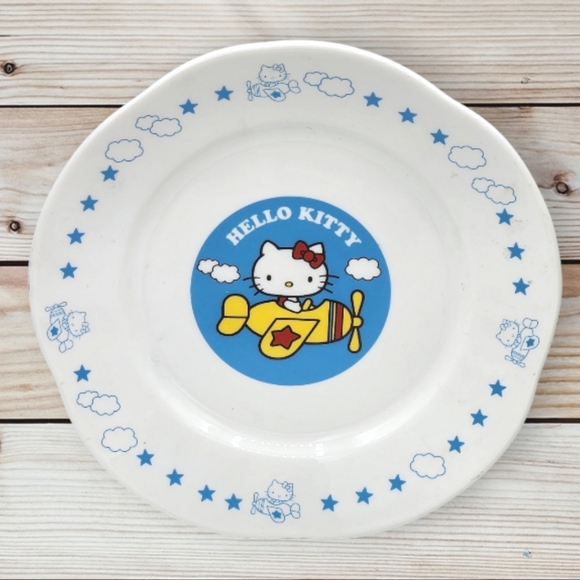 Sanrio | Accents | Vintage 204 Hello Kitty Plate Airplane Decorative ...